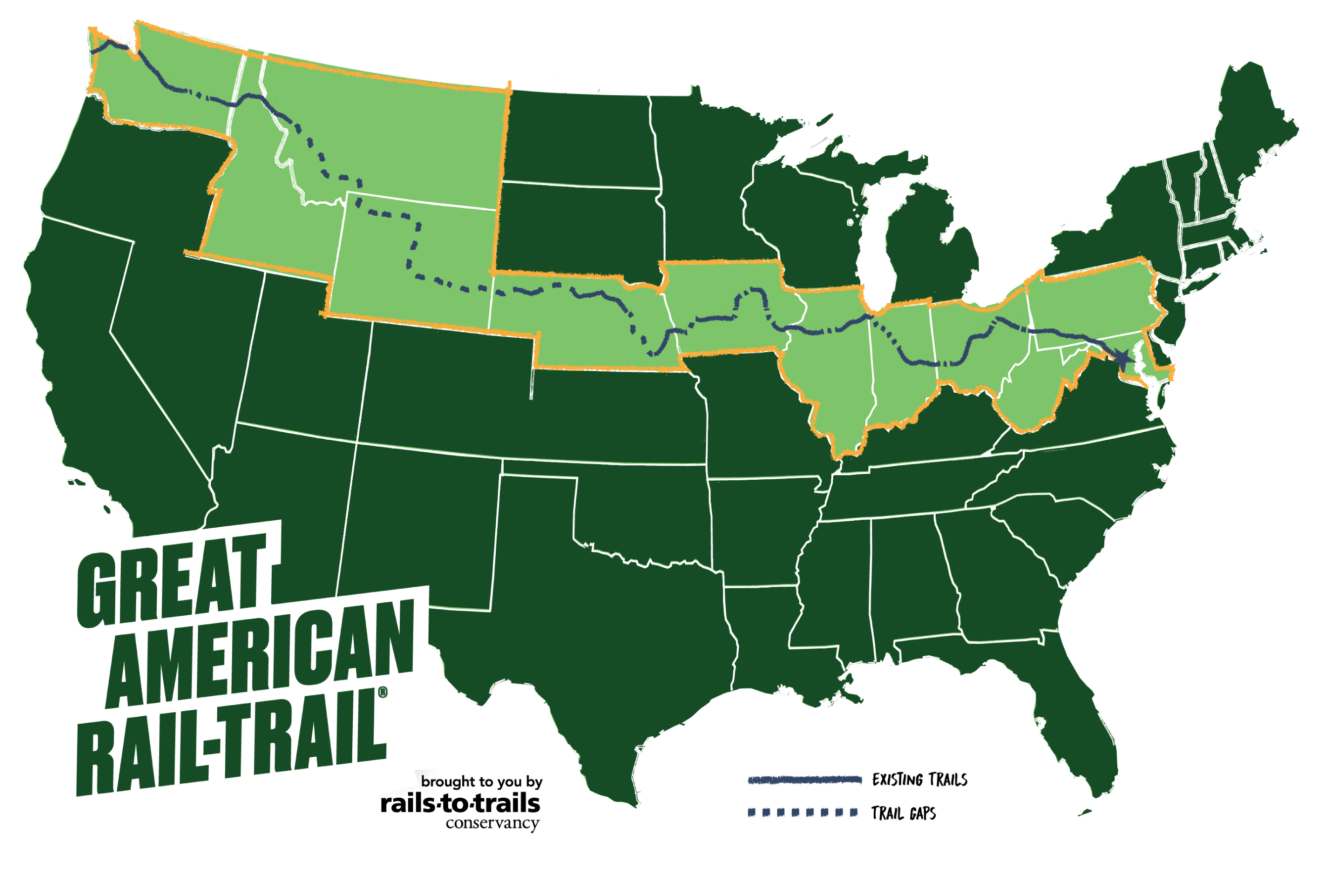 American Rail Trail, C2C, USA