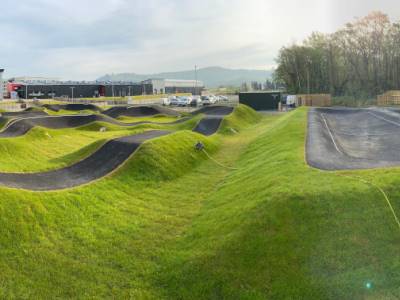 A fun Pump track and Carver bowl beside the (now closed) inland surf ...